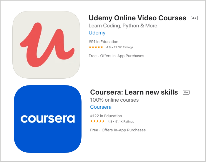 Udemy vs Coursera - Which Learning App is Better?